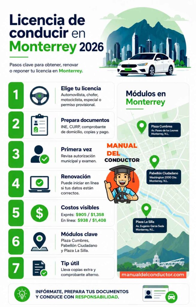 Licencia de conducir en Monterrey, Nuevo León: requisitos, costos